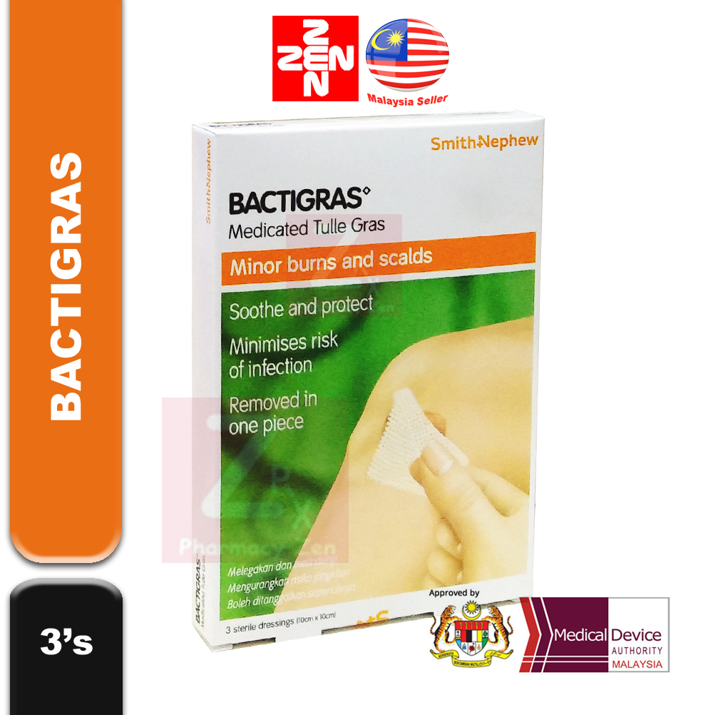 Zen Pharmacy | Smith & Nephew Bactigras Antiseptic Paraffin Dressing ...