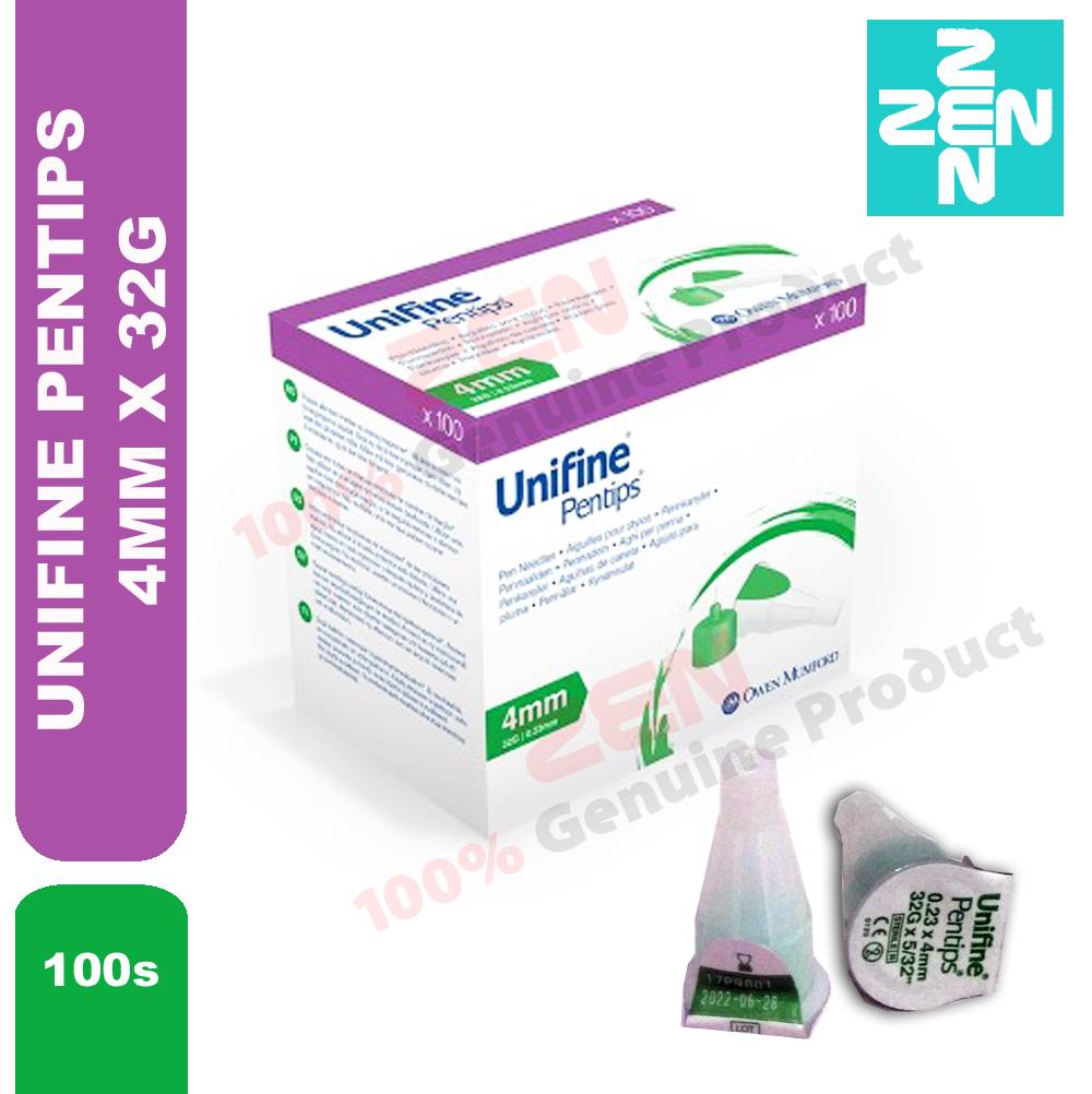 Unifine Pentips Insulin Pen Needle 100s 4MM / 5MM / 6MM