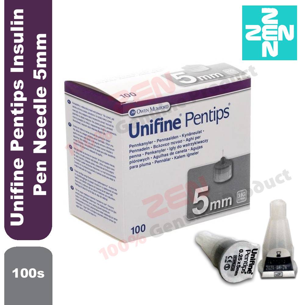 Unifine Pentips Insulin Pen Needle 100s 4MM / 5MM / 6MM