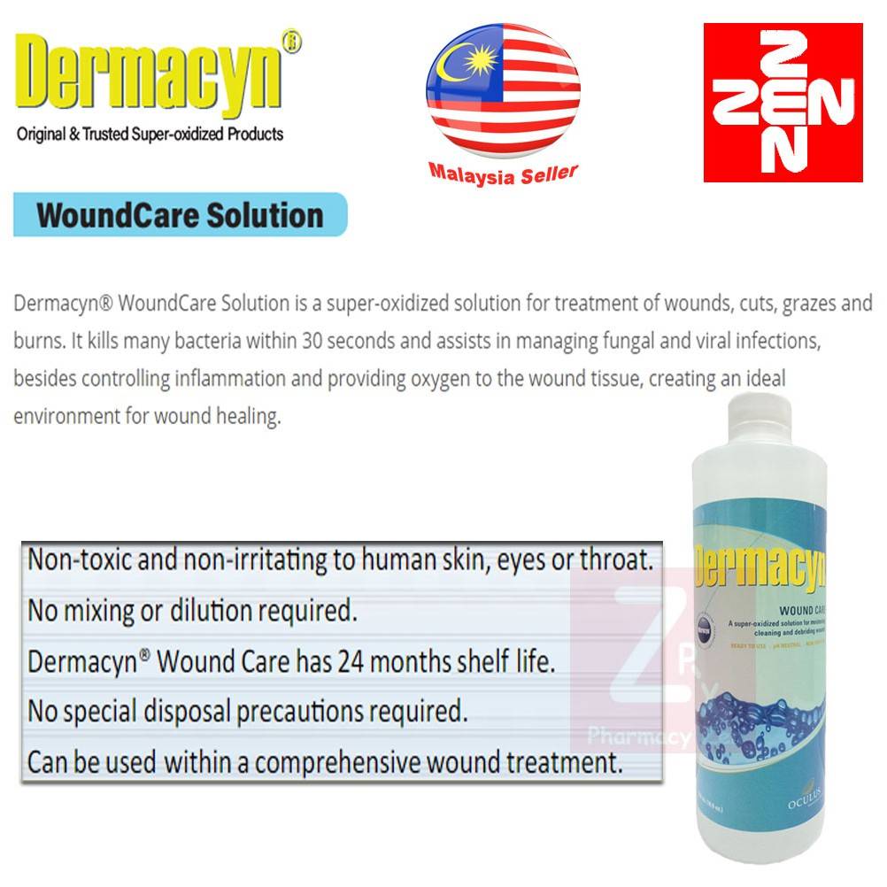 Zen Pharmacy | Dermacyn Wound Care solution 500ml(Triple pack)