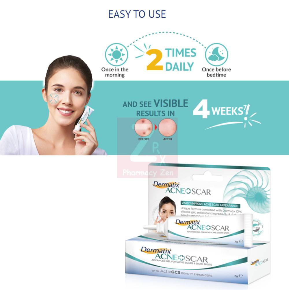 Zen Pharmacy | Dermatix Acne + Scar Advance Gel 7g acne scar cream acne ...