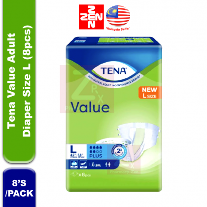 Zen Pharmacy | Tena Value Adult Diaper Size L (8pcs)