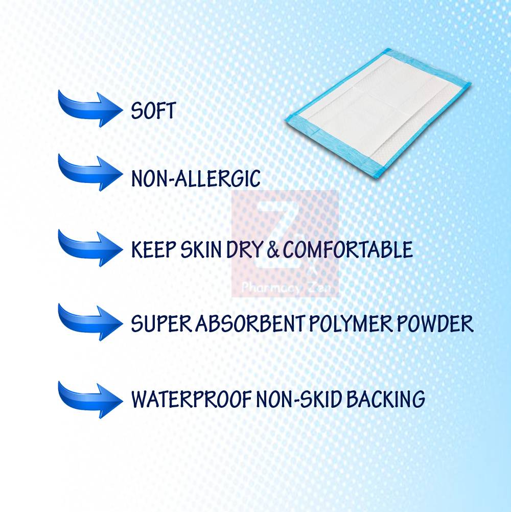Zen Pharmacy | Disposable 4 Ply Underpad/ Under Pad 60cmx90cm/17"x36 ...