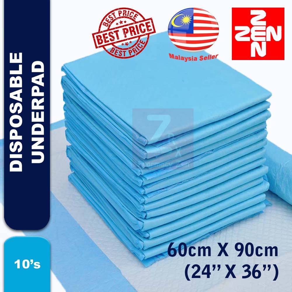 Zen Pharmacy | Disposable 4 Ply Underpad/ Under Pad 60cmx90cm/17"x36 ...