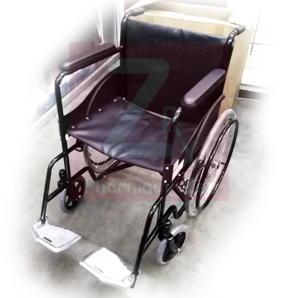 Zen Pharmacy | Standard Hospital Wheelchair Black Frame