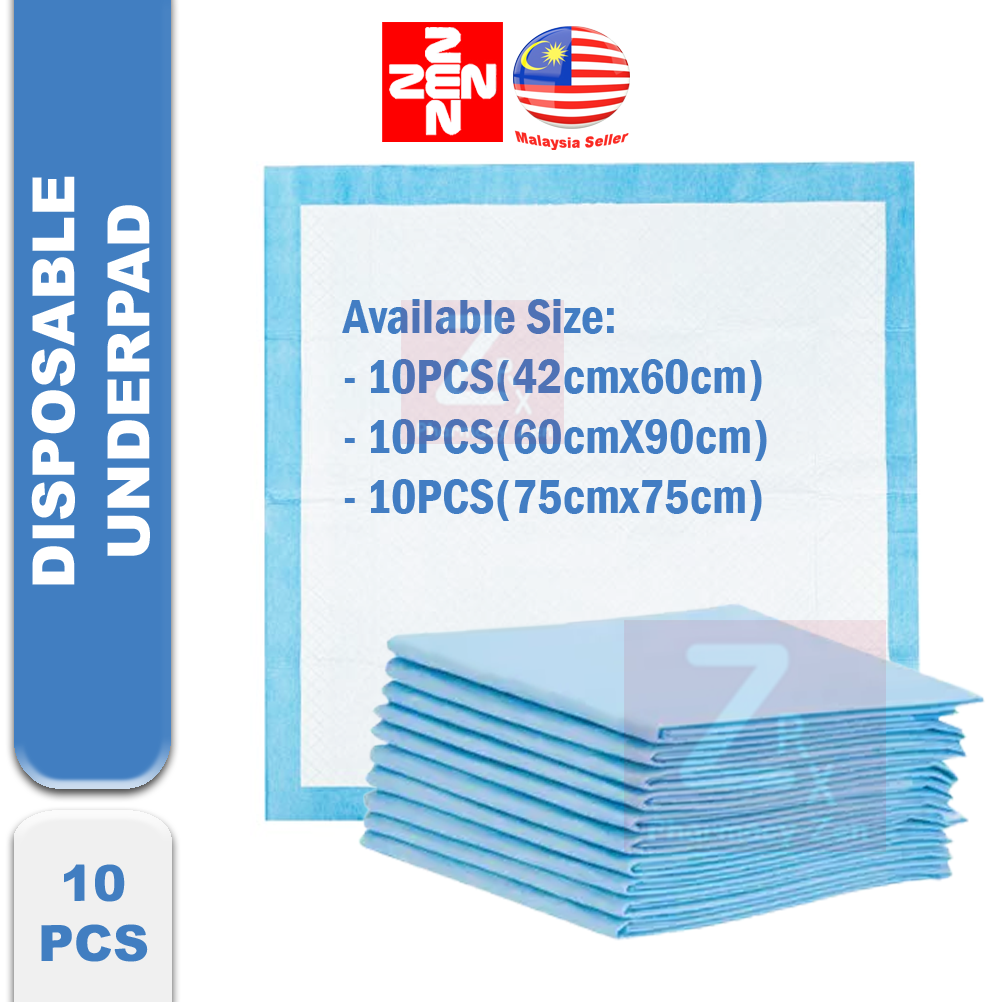 Zen Pharmacy | [10pcs] Disposable 4 Ply Economy Underpad Adult ...