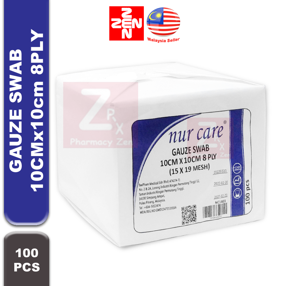 Zen Pharmacy | Nur Care Gauze Swab 8PLY(100pc per pack)