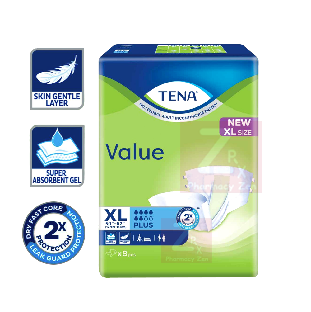Zen Pharmacy | Tena Value Adult Diaper Size XL (8pcs)