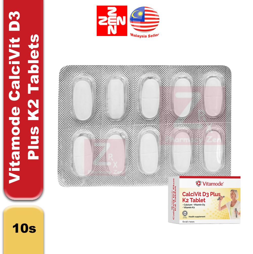 Zen Pharmacy | Vitamode CalciVit D3 Plus K2 Tablets (10s)(Strip)