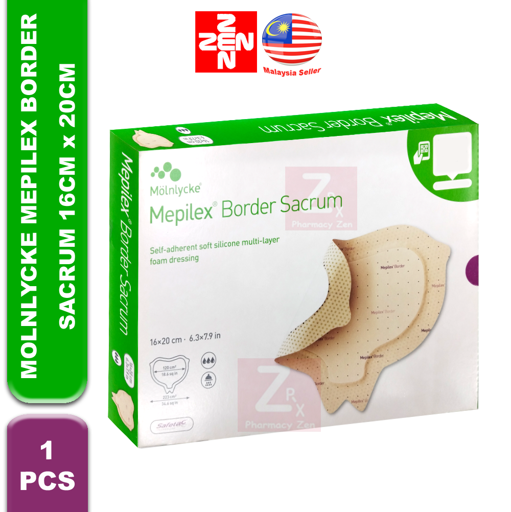 Zen Pharmacy | Molnlycke Mepilex Border Sacrum 16cm x 20cm(1PC)