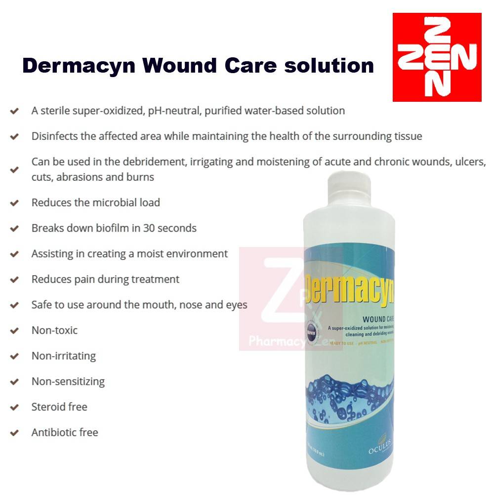 Zen Pharmacy | Dermacyn Wound Care solution 500ml