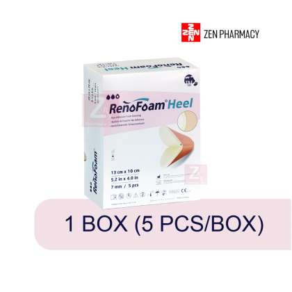 Zen Pharmacy | [1 BOX] Renofoam Heel Non-Adhesive Foam Dressing ...