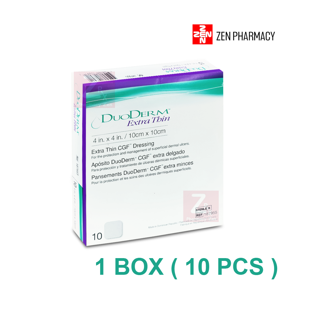 Zen Pharmacy | [1 BOX] Duoderm Extra Thin Dressing 10cm X 10cm (10pc/box)