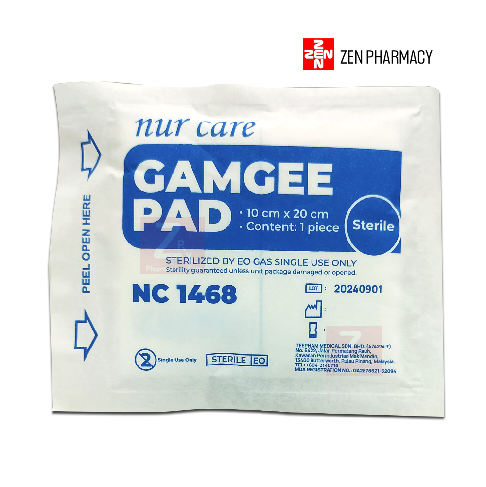 Zen Pharmacy | Nur Care Gamgee Pad (Sterile) 10cmx20cm (1piece)