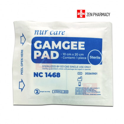 Zen Pharmacy | Nur Care Gamgee Pad (Sterile) 10cmx20cm (20pc/box)