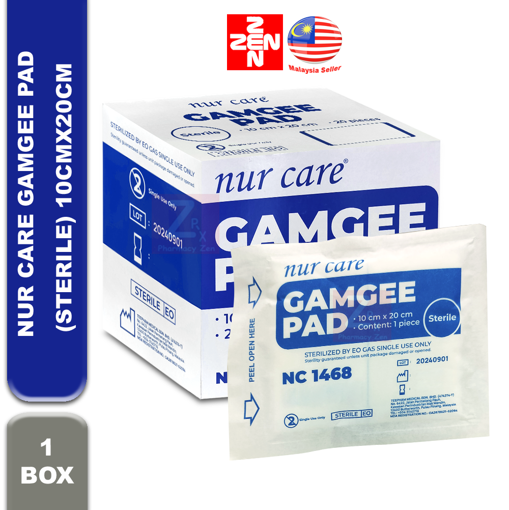 Zen Pharmacy | Nur Care Gamgee Pad (Sterile) 10cmx20cm (20pc/box)