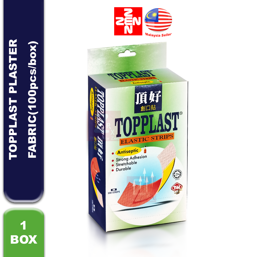 Zen Pharmacy | [1 BOX] Topplast Elastic Fabric Strips (100pc/box)