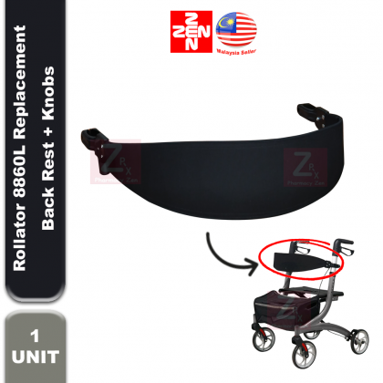 Zen Pharmacy | Rollator 8860L Replacement Back Rest + Knobs (1 UNIT)