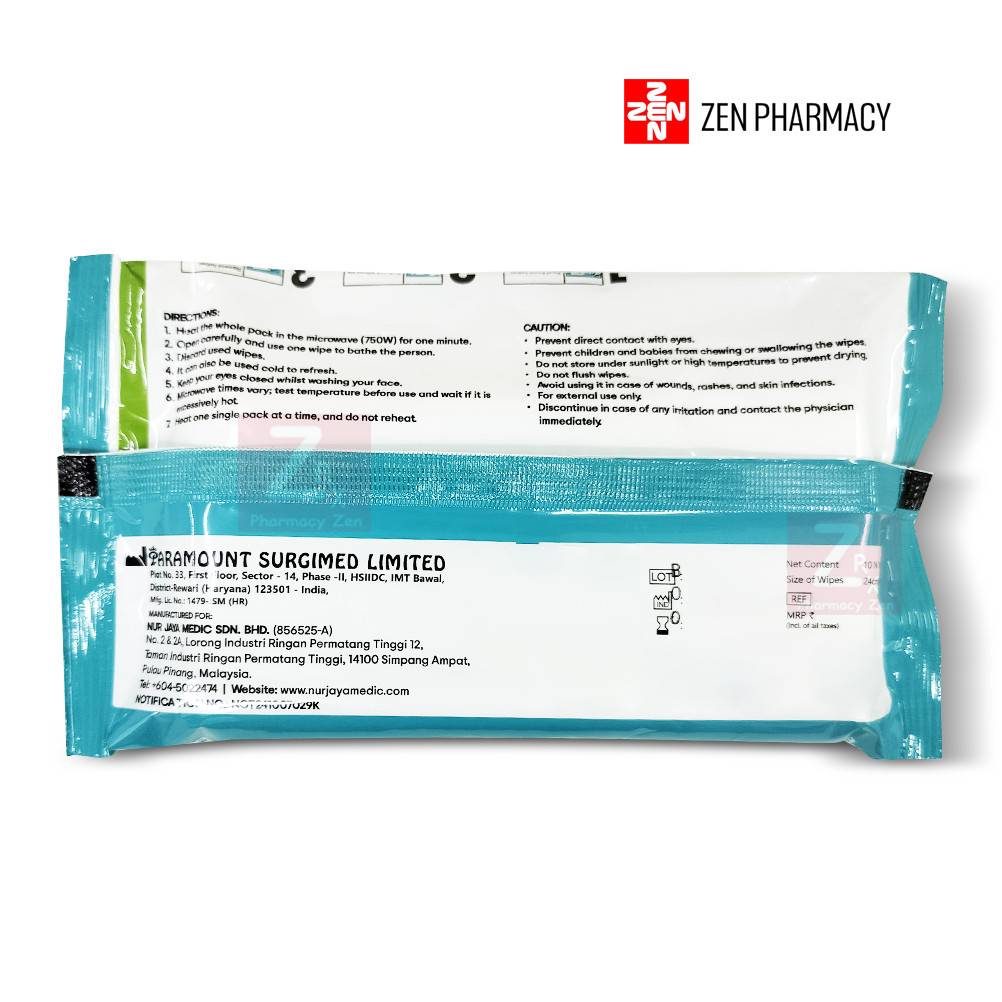 Zen Pharmacy | Cydal Bed Patient Wipes Bath Showerless Wet Tissues 10s ...