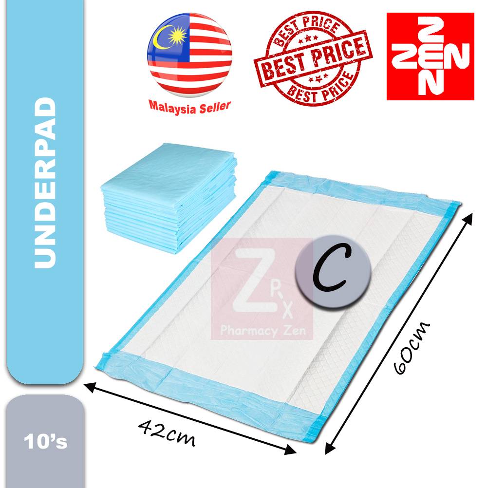 Zen Pharmacy | Disposable Underpad 5Ply Hospital Quality 10pcs/pack