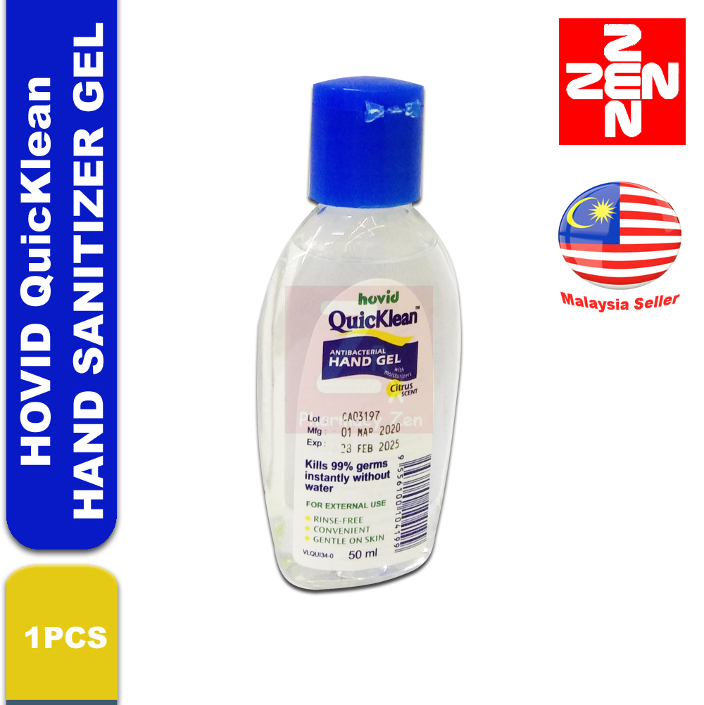 Hovid Quicklean Antibacterial Hand Sanitizer with Moisturizers 50mL