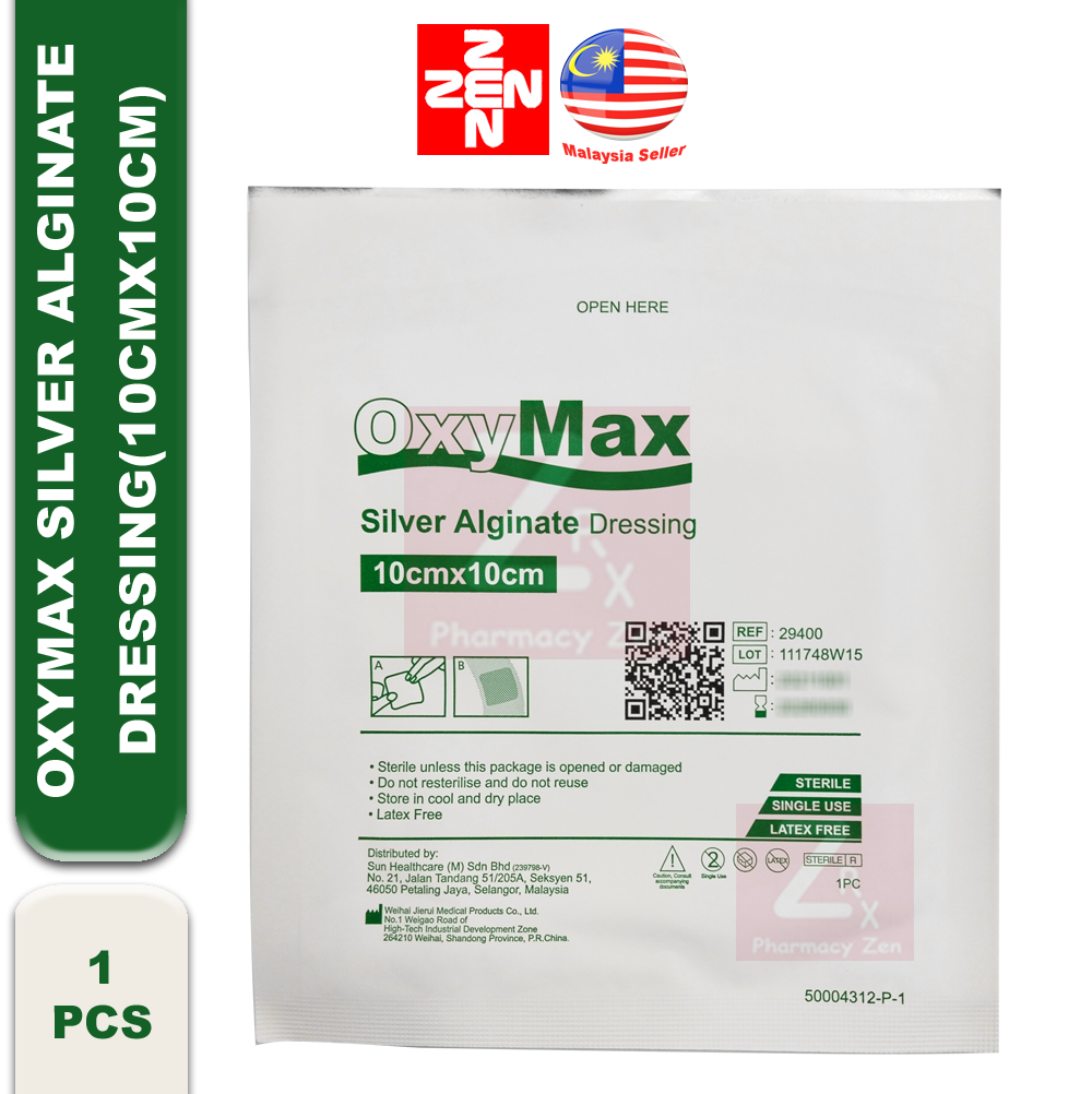 Zen Pharmacy | Oxymax/Oxymecx Silver Alginate Dressing(10cmX10cm)(1pc)