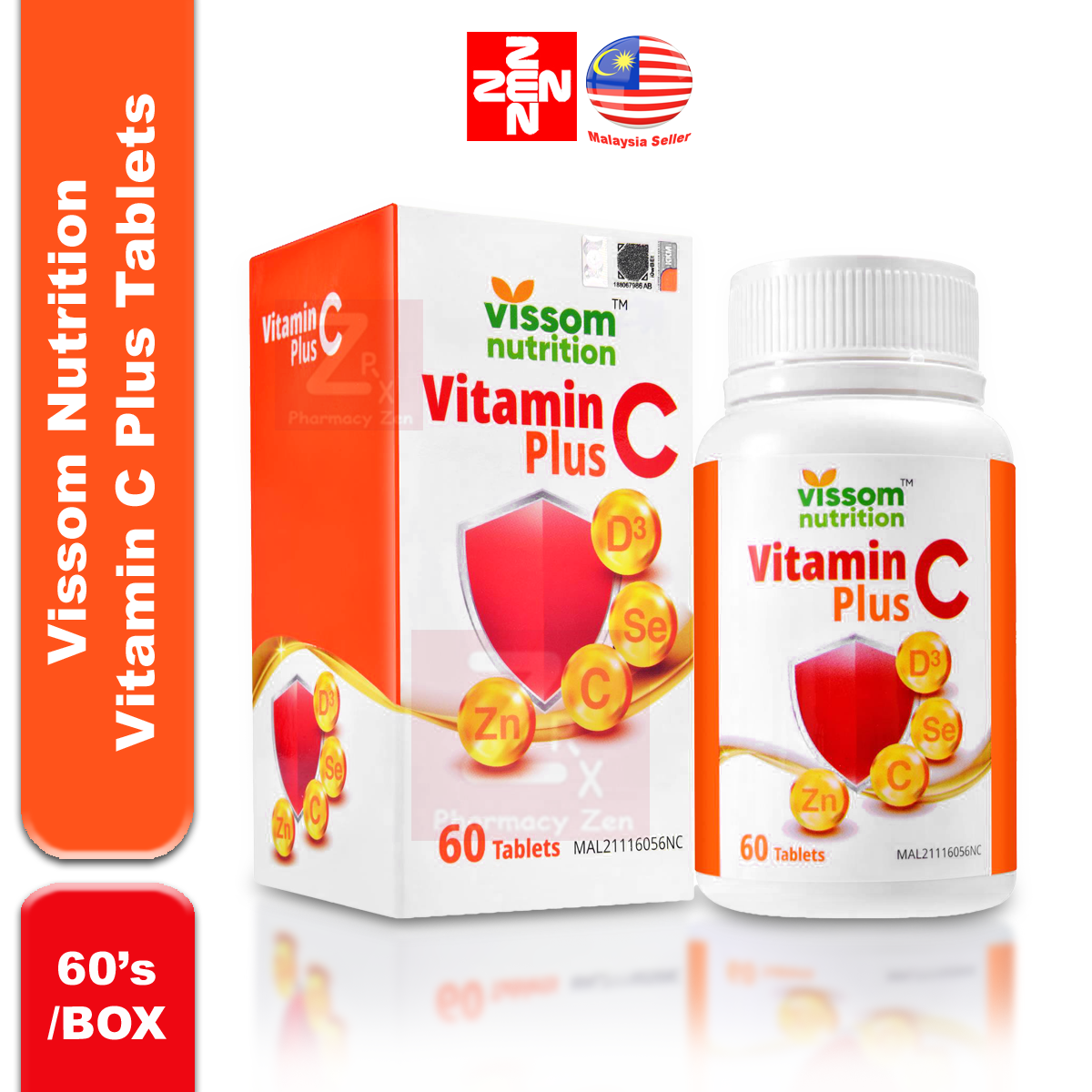 Zen Pharmacy | Vissom Nutrition Vitamin C Plus 60s(btl)