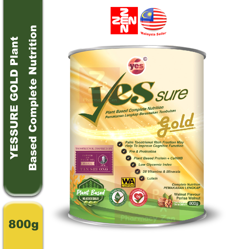 Zen Pharmacy | YESSURE GOLD Plant Based Complete Nutrition Drink 800g ...