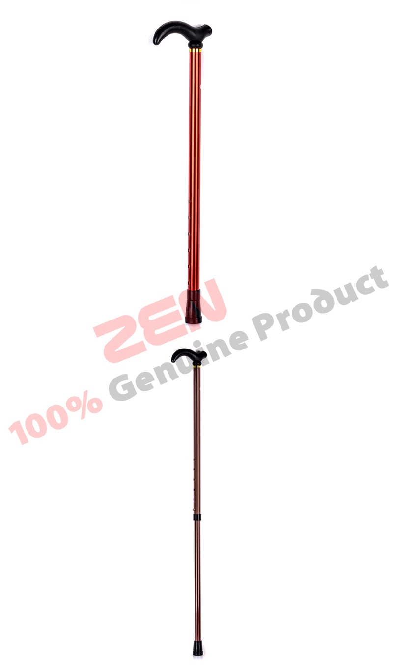 Foldable and Height Adjustable Walking Stick (Bronze color)